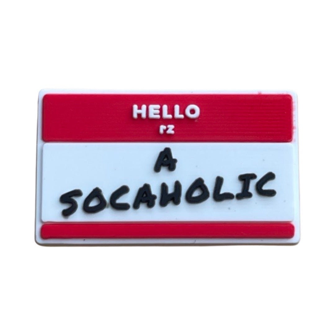 Hello I'z a Socaholic Name Tag Shoe Charm - Etsy