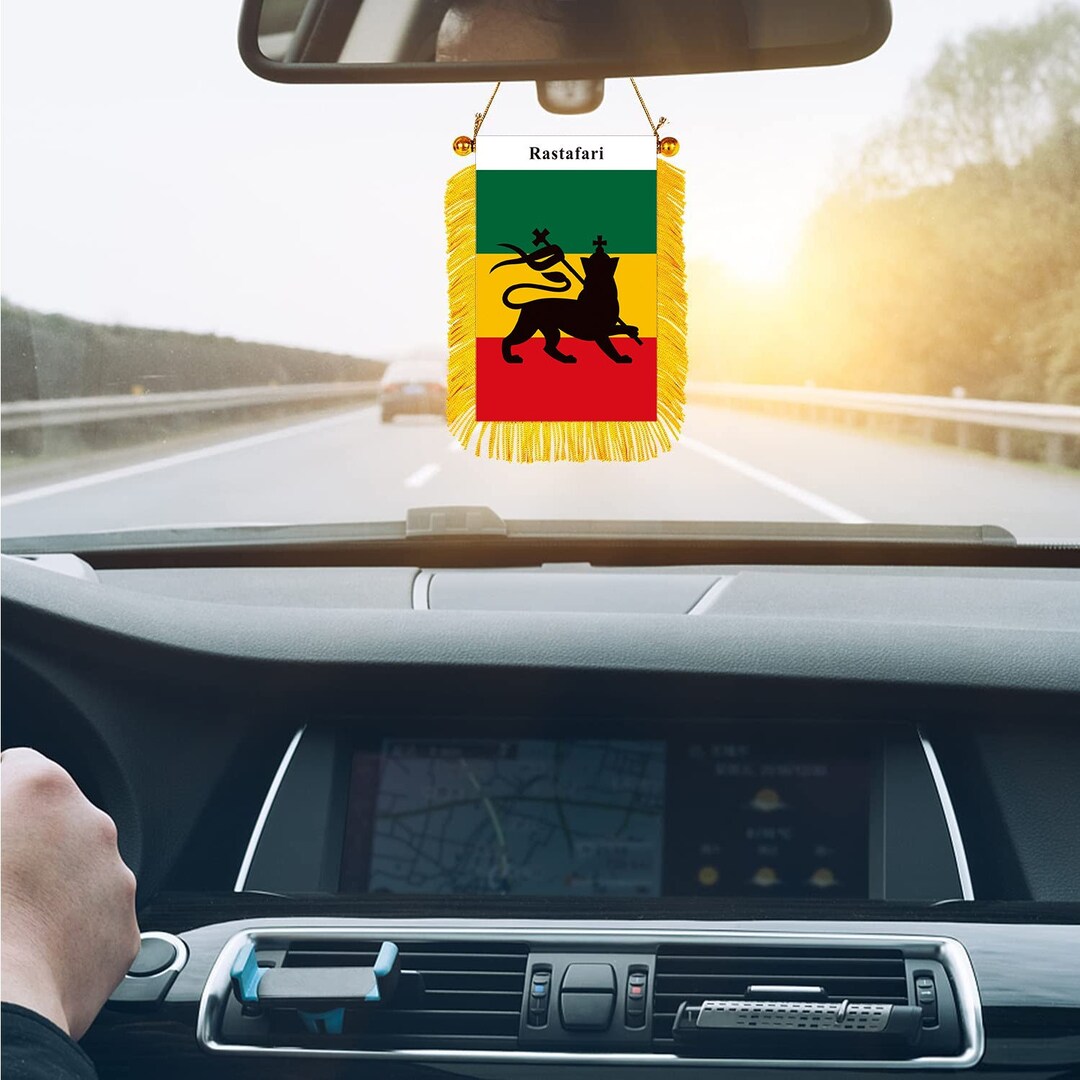 Lion of Judah Rearview Mirror Flag - Etsy