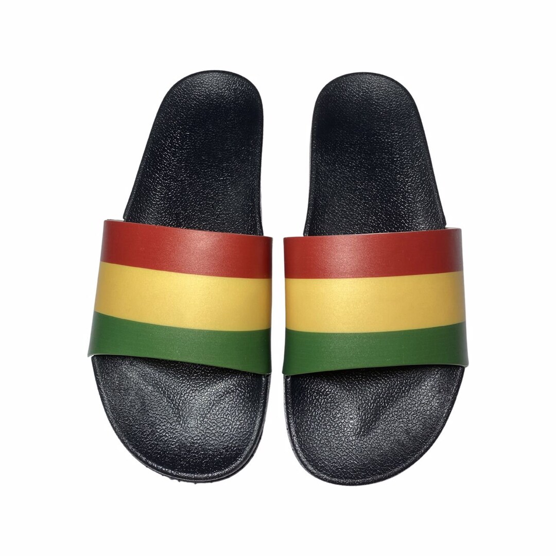 Rasta Slide Sandals - Etsy