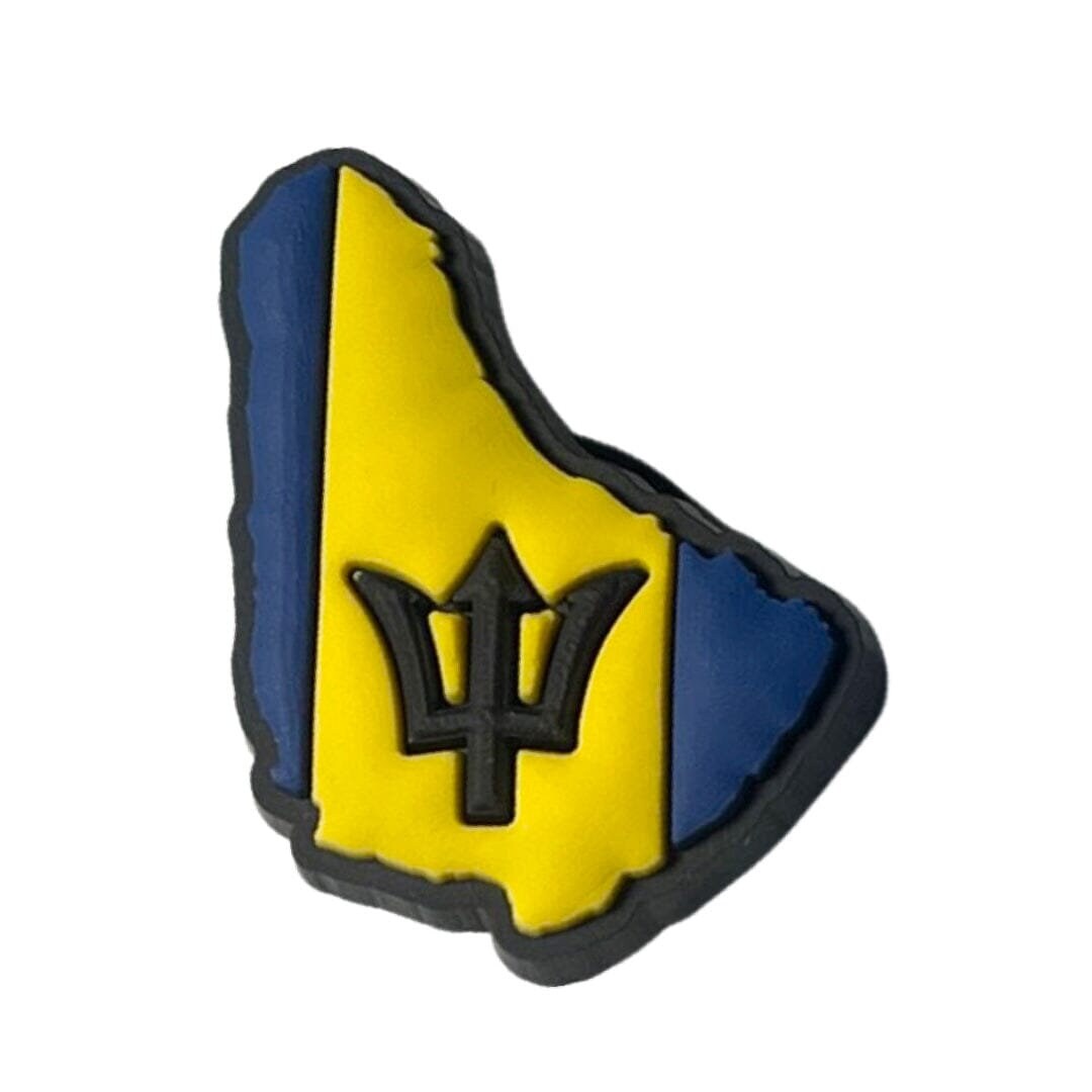 Barbados Flag Map Shoe Charm - Etsy