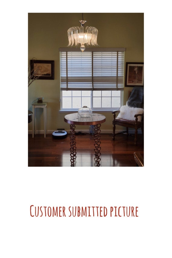 Copper End Table Chain Style Custom Legs Barnwood Table Custom - Etsy