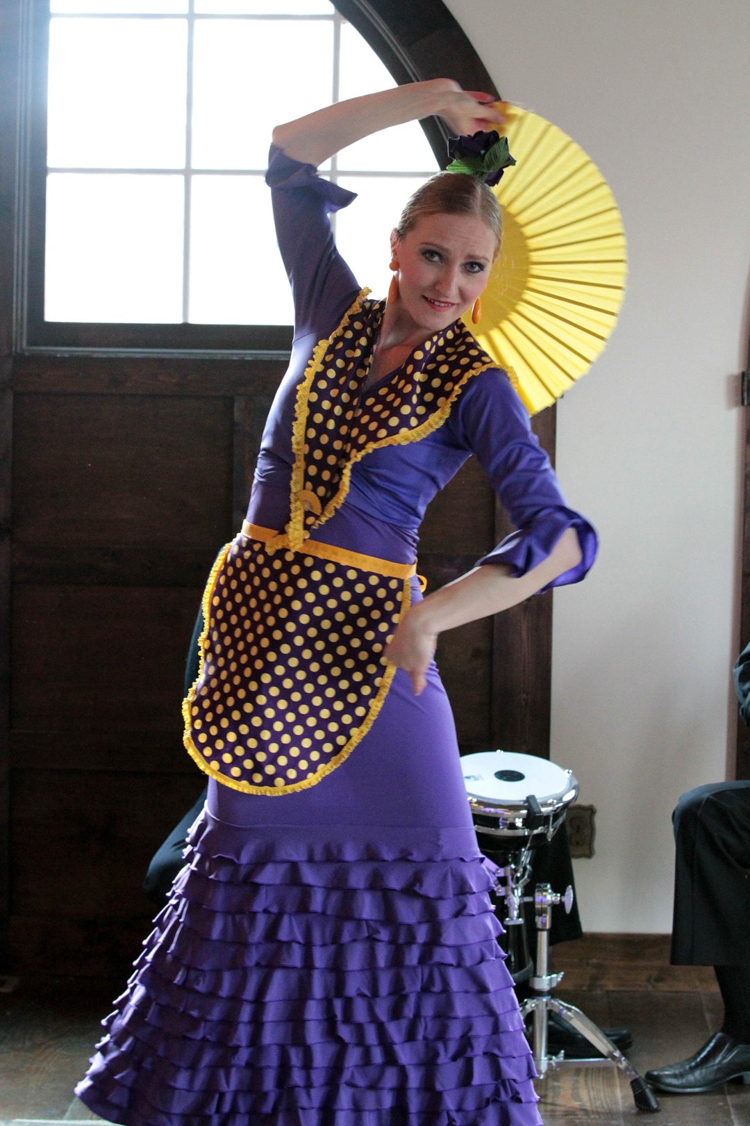 Handmade Flamenco Costume - Stretchable Purple Skirt & Top, Size Large ...
