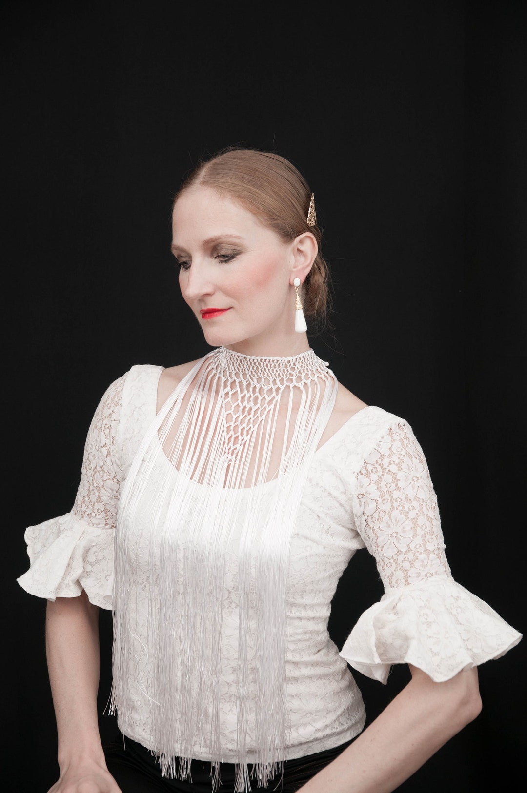 Spanish Flamenco Choker With Flecos | Seville Style Gargantilla ...