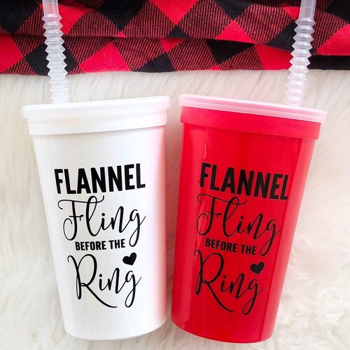 Flannels and Fizz Cups Weekend in the Woods Bachelorette | Etsy