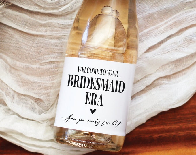 Bridesmaid Era Mini Champagne Labels Pairs Well With Being A Bridesmaid ...
