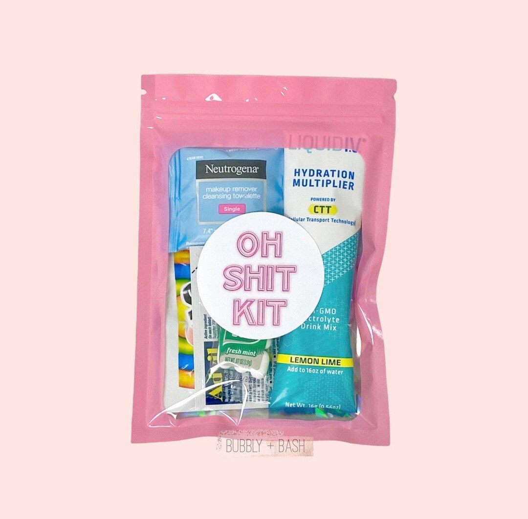 Oh Shit Kit Hangover Kit Bag Bachelorette Hangover Kit Hangover ...