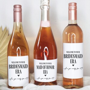 Bridesmaid Era Mini Champagne Labels Pairs Well With Being A Bridesmaid ...