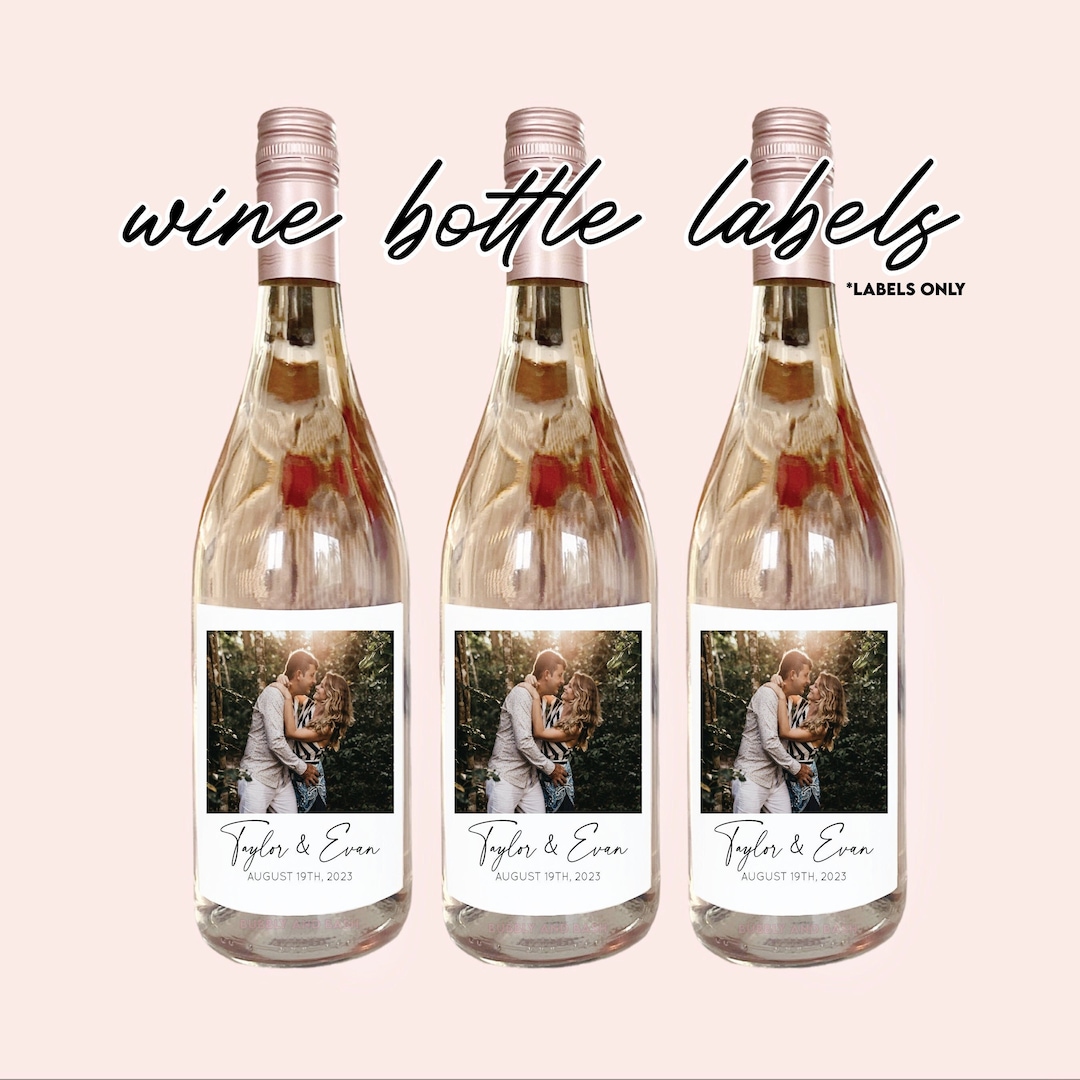Personalized Engagement Party Wine Bottle Mini Champagne Labels ...