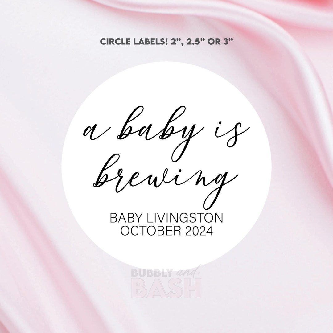 A Baby is Brewing Favors Labels Stickers Baby Shower Thank You Stickers ...