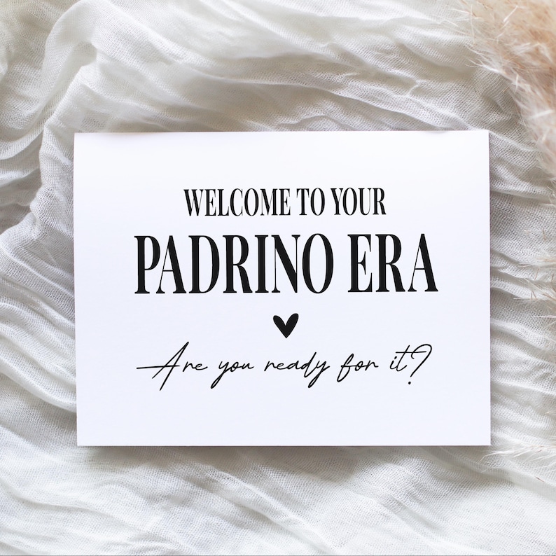 Padrino Era Card Will You Be My Godfather Gift Proposal Godfather ...