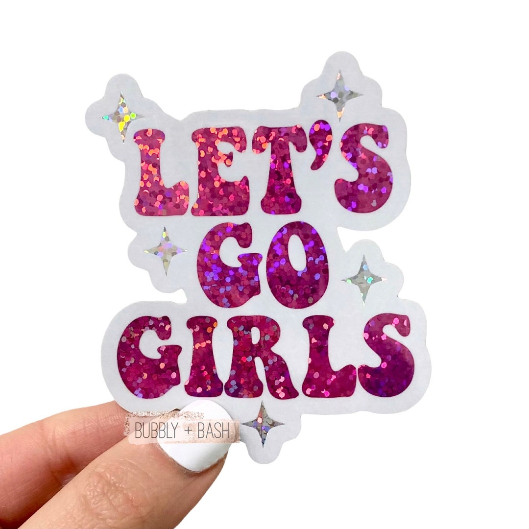 Lets Go Girls Sticker Space Cowgirl Bachelorette Bachelorette Stickers ...