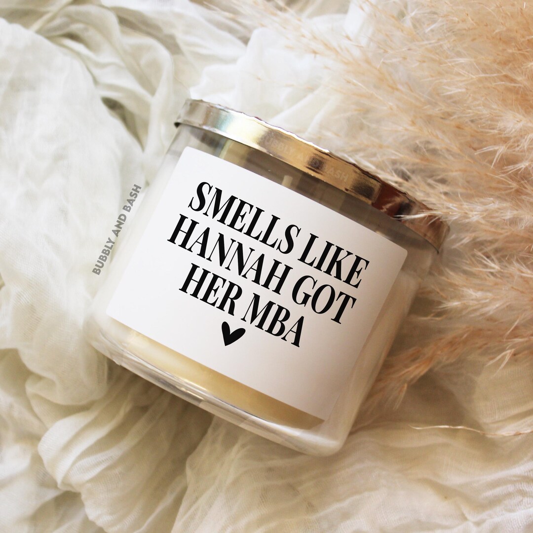 MBA Graduation Gift MBA Candle Label Funny Masters Graduation Gift ...