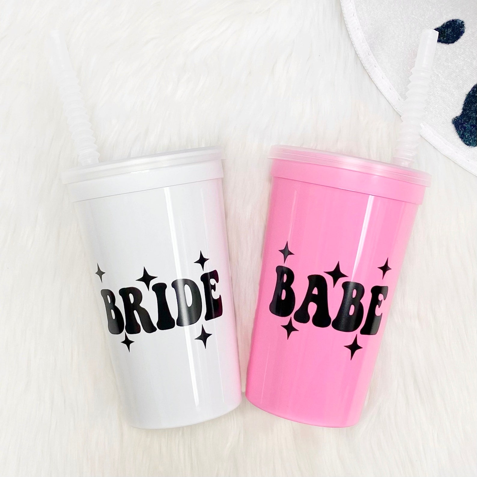 Bride Cup Babe Cup Disco Bachelorette Party Cups Space | Etsy