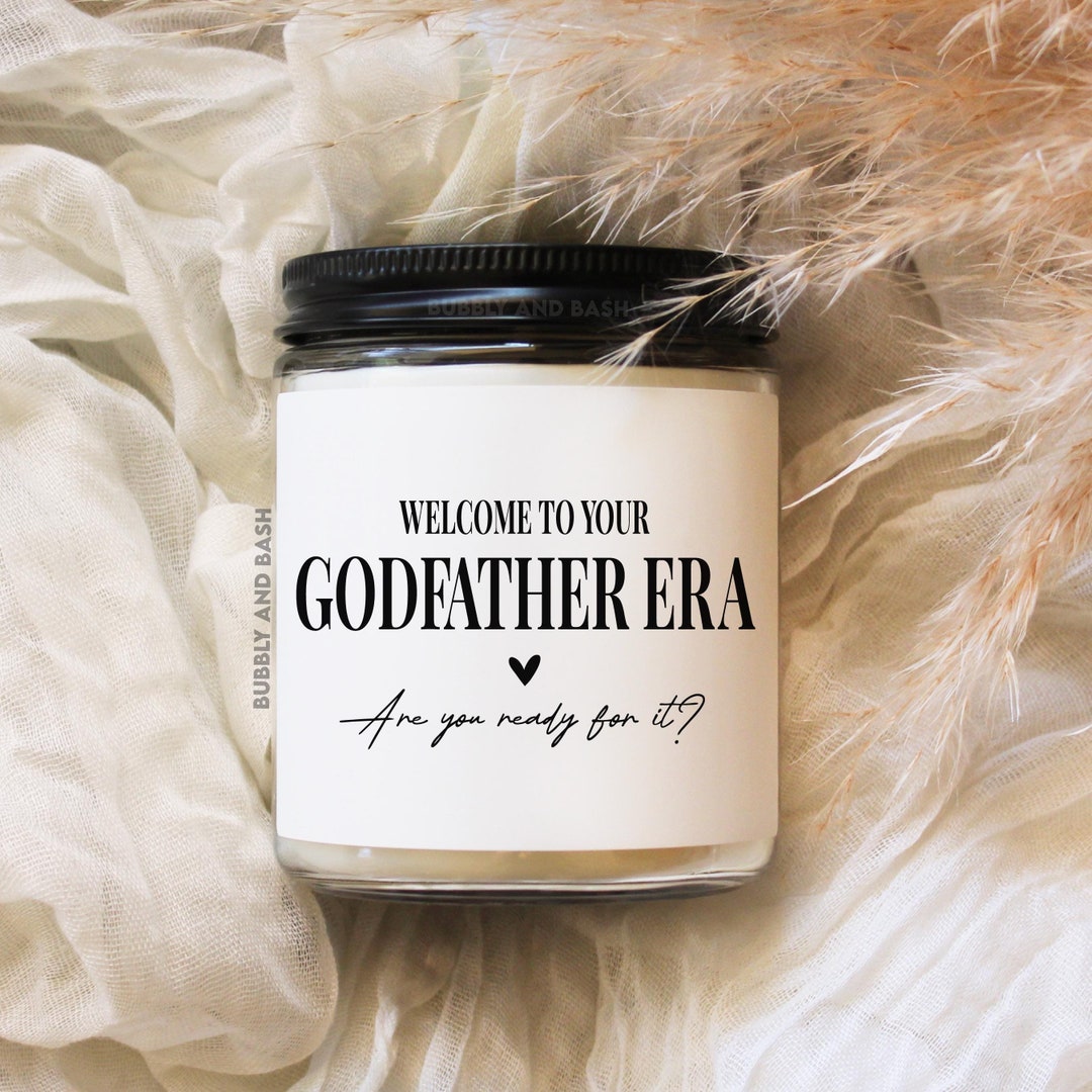 Godfather Era Candle Label Godfather Proposal Gift for Godfather ...