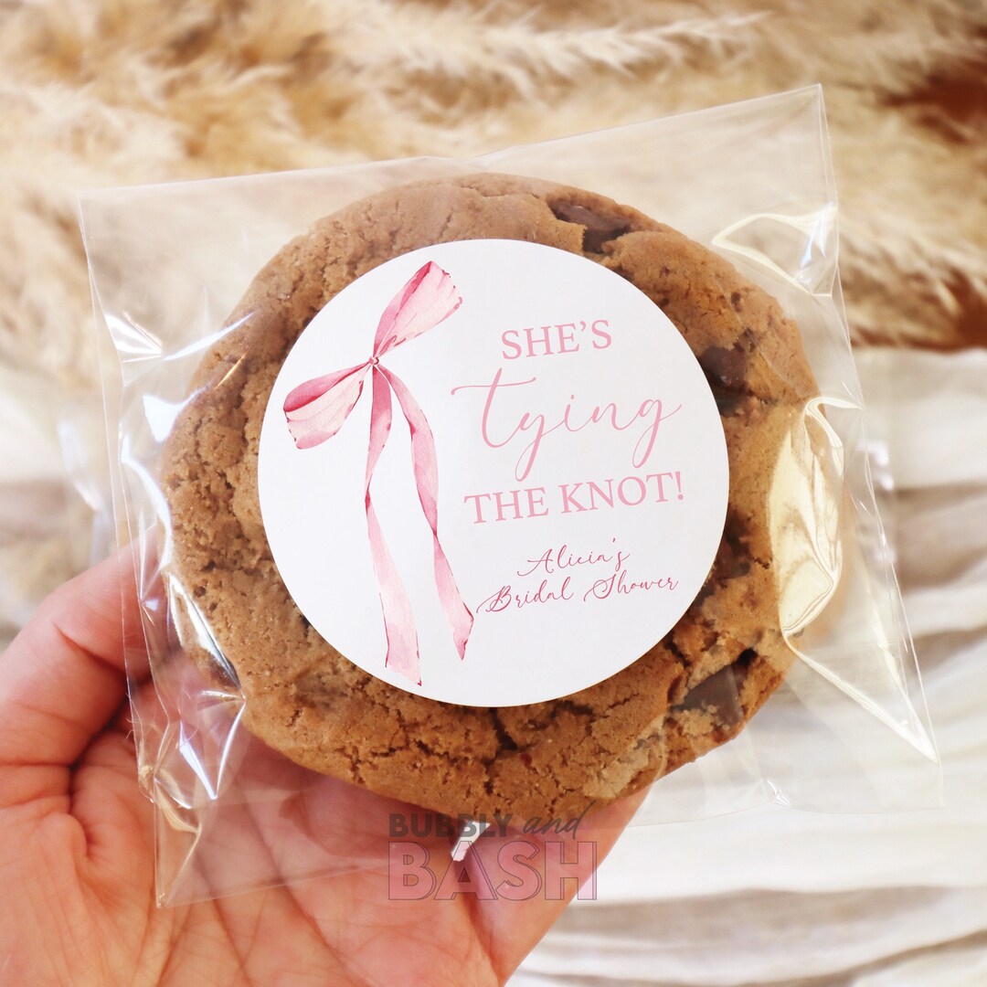 She’s Tying the Knot Favors Labels Stickers Thank You Stickers Favor ...