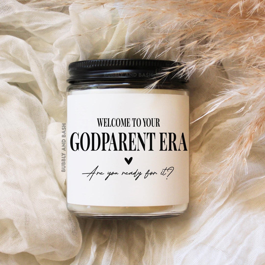 Godparent Godmom Era Candle Label Godparent Proposal Gift for Godparent ...
