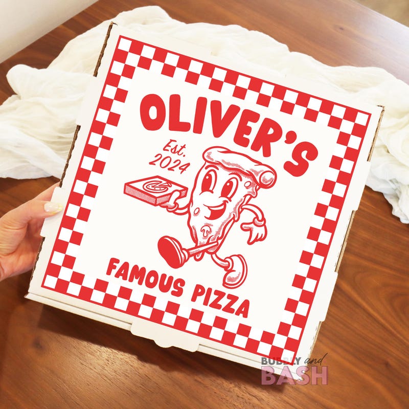 Custom Pizza Boxes Label - Etsy