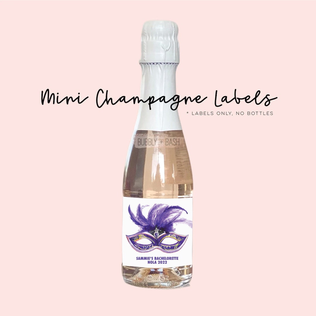 NOLA Bachelorette Party Wine Labels, Mini Champagne Labels, New Orleans ...
