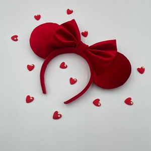 Red Disney Ears, Disney Ears, Red Velvet Ears, Disney Ears Headband ...