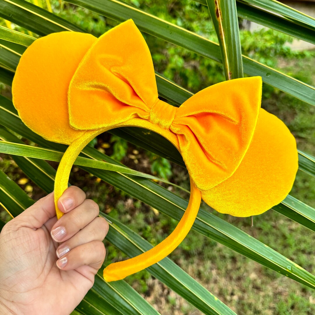 Yellow Disney Ears, Disney Ears, Yellow Velvet Ears, Disney Ears ...
