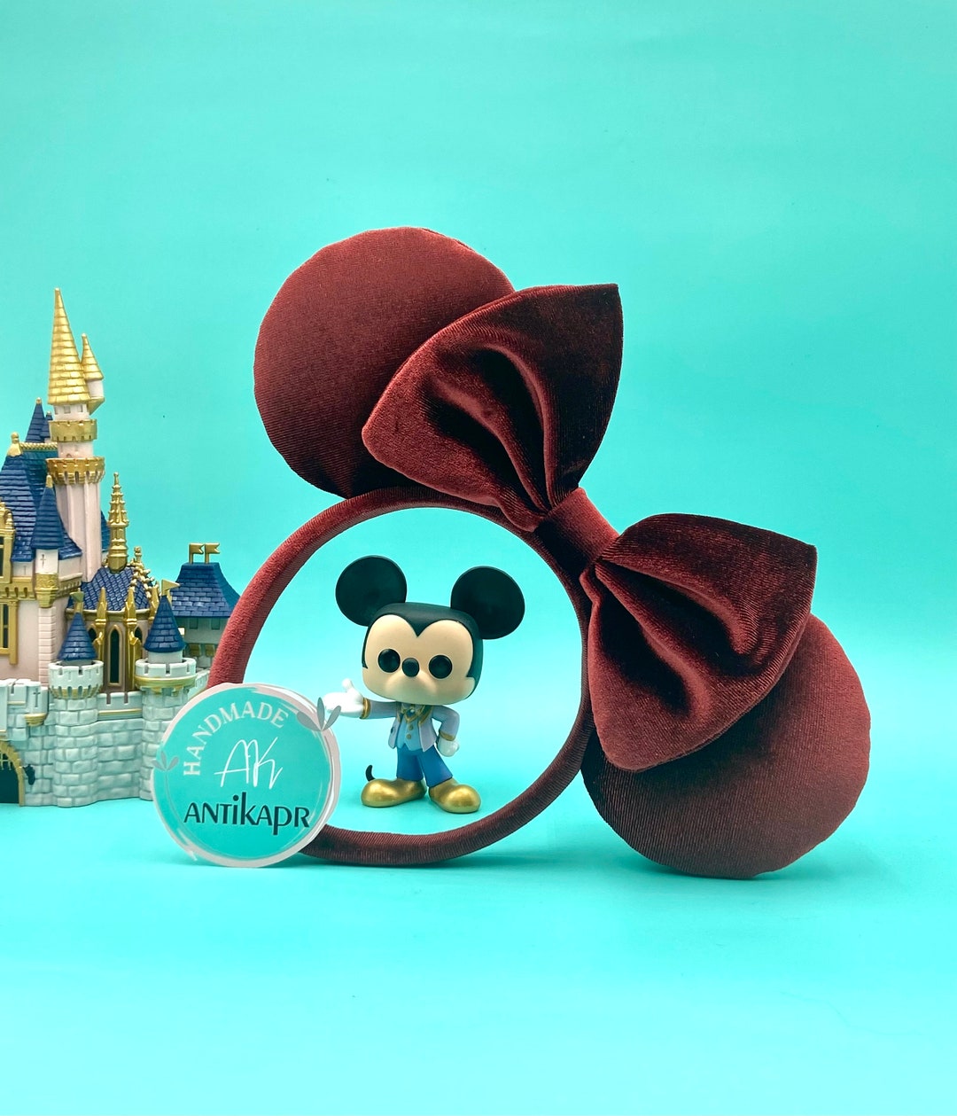Dark Rust Brown Velvet Disney Ears, Disney Ears, Brown Velvet Ears ...