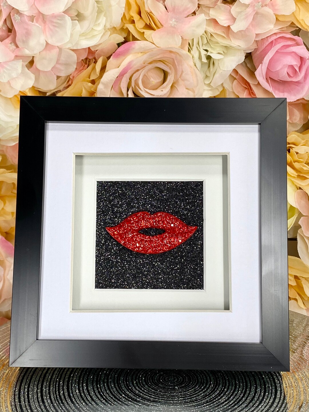 Crystal Hot Lips Red Lips Box Frame Gift - Etsy