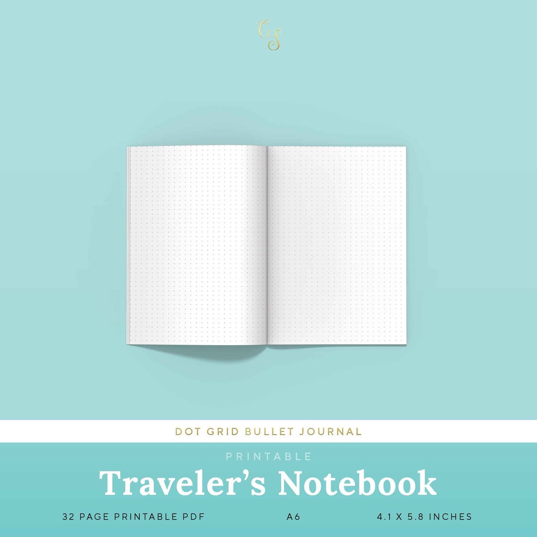 Dot Grid A6 Travelers Notebook Inserts Printable Bullet - Etsy