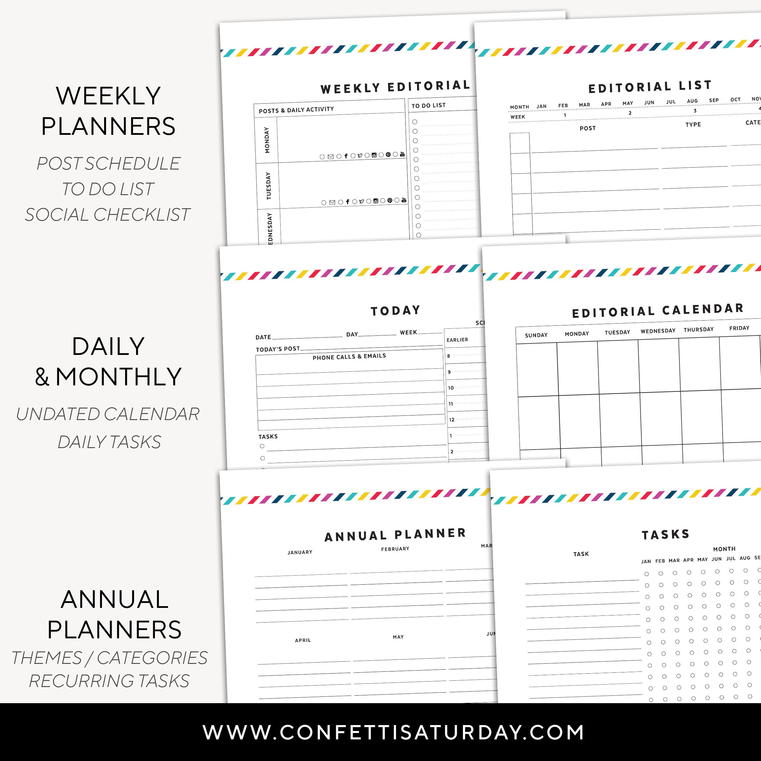 Printable Blog Planner Letter and A4 Rings and Discs Pages - Etsy