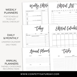 Blog Planner Printable Pages, Letter and A4 Rings and Discs Planner ...