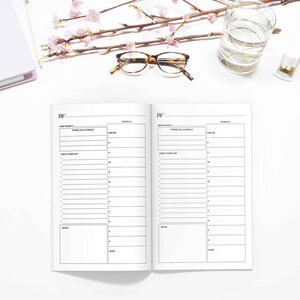 Daily Travelers Notebook Inserts, Cahier Undated Printable Planner ...