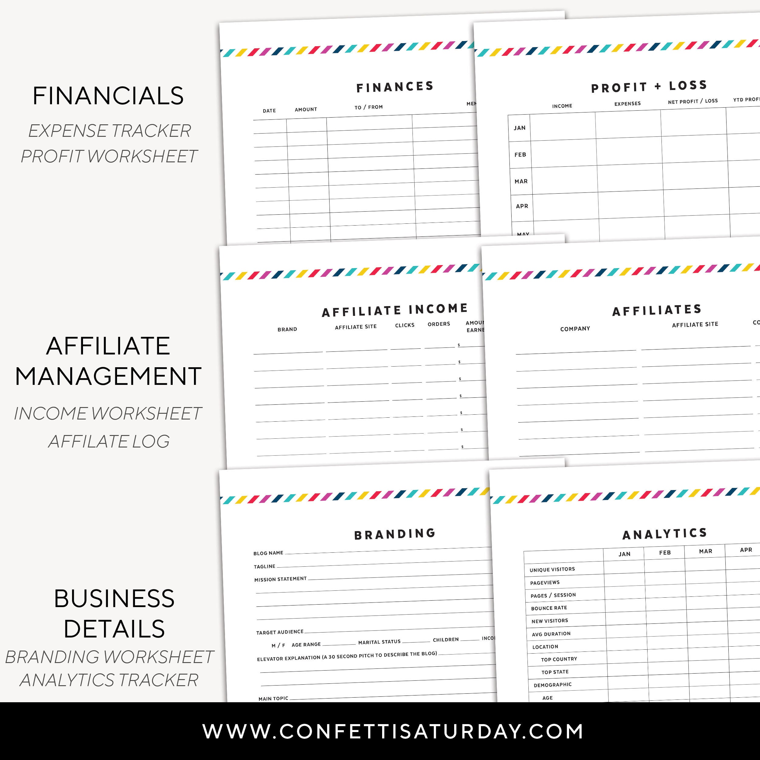 Printable Blog Planner Letter and A4 Rings and Discs Pages - Etsy