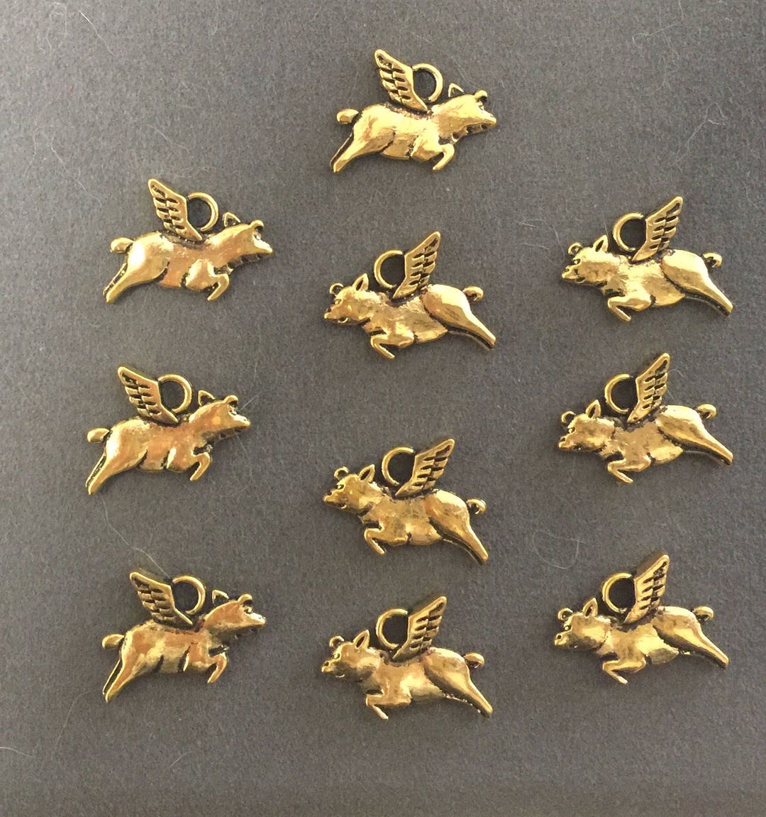 Flying Pig Charms - Etsy