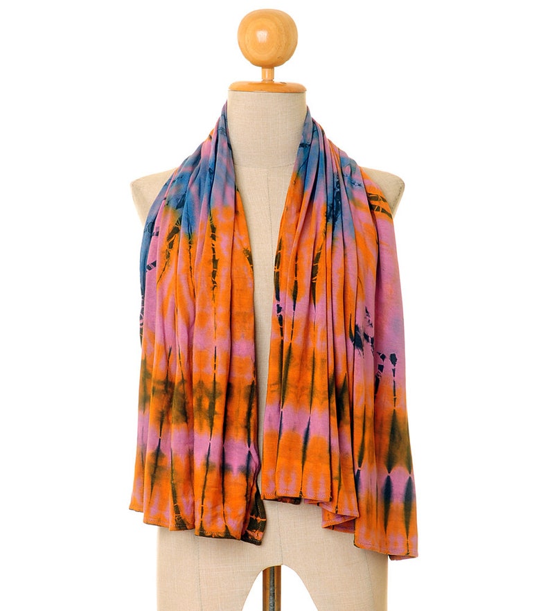 Tie Dye Scarf Tie Dye Sarong Tie Dye Wrap Jersey Scarf | Etsy