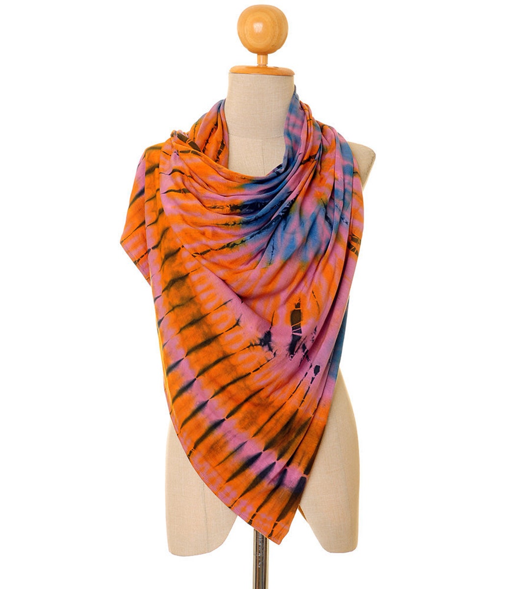 Tie Dye Scarf Tie Dye Sarong Tie Dye Wrap Jersey Scarf Tie Dye Shawl ...