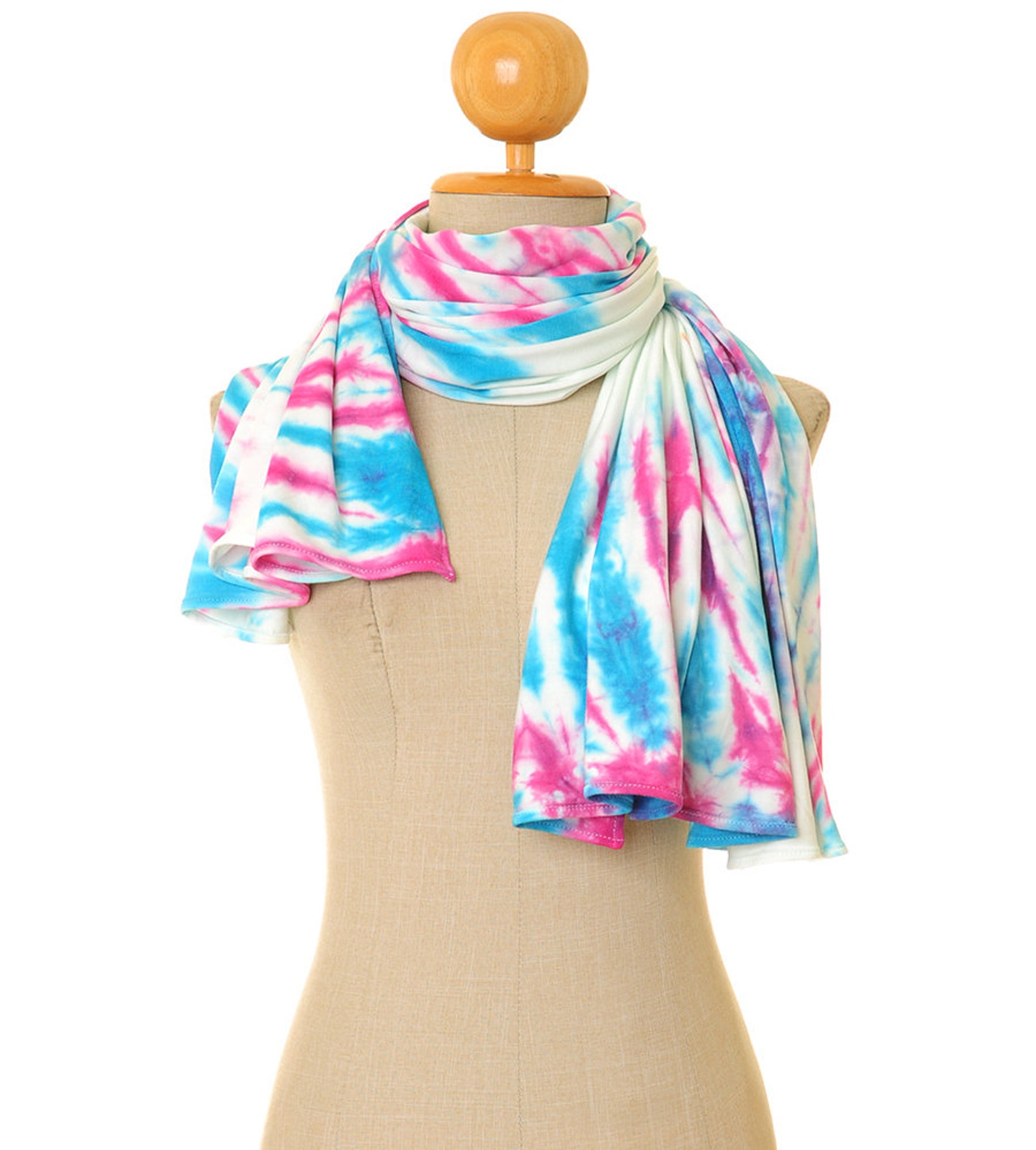 Tie Dye Scarf Tie Dye Shawl Tie Dye Wrap Jersey Scarf | Etsy