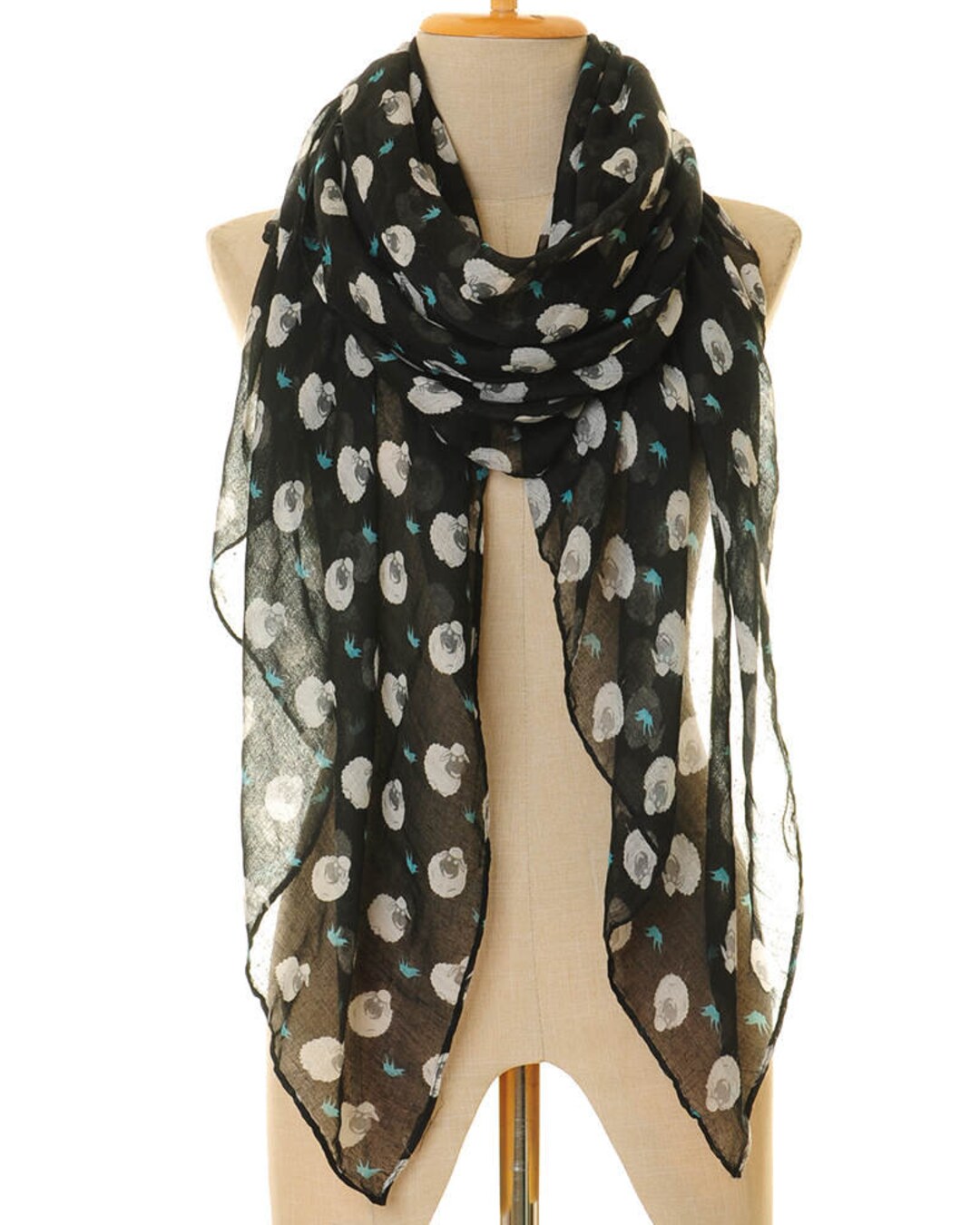 Sheep Scarf Sheep Infinity Scarf Cute Scarf Beach Wrap Farm Animal ...