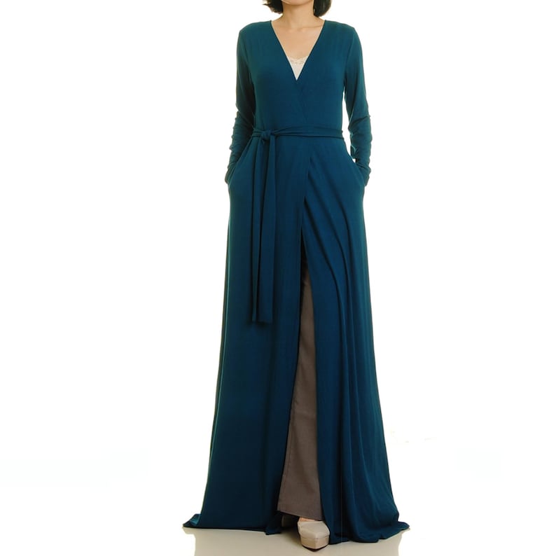 Teal Kimono Robe: Open-style Duster Cardigan Outerwear - Etsy UK