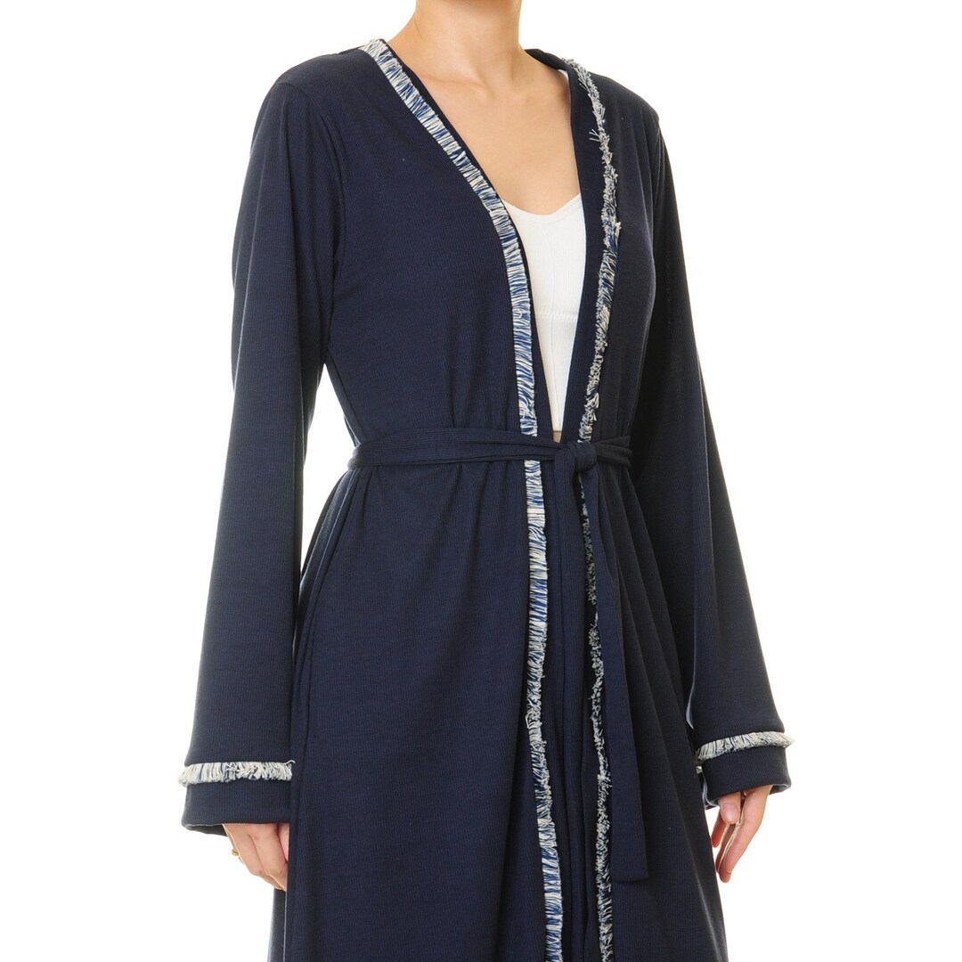 CLEARANCE 40%!! Navy Blue Open Style Kimono Duster Robe - Etsy