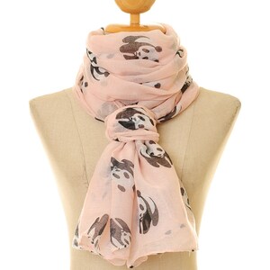 Pink Panda Scarf Panda Infinity Scarf Panda Bear Scarf Animal Scarf ...