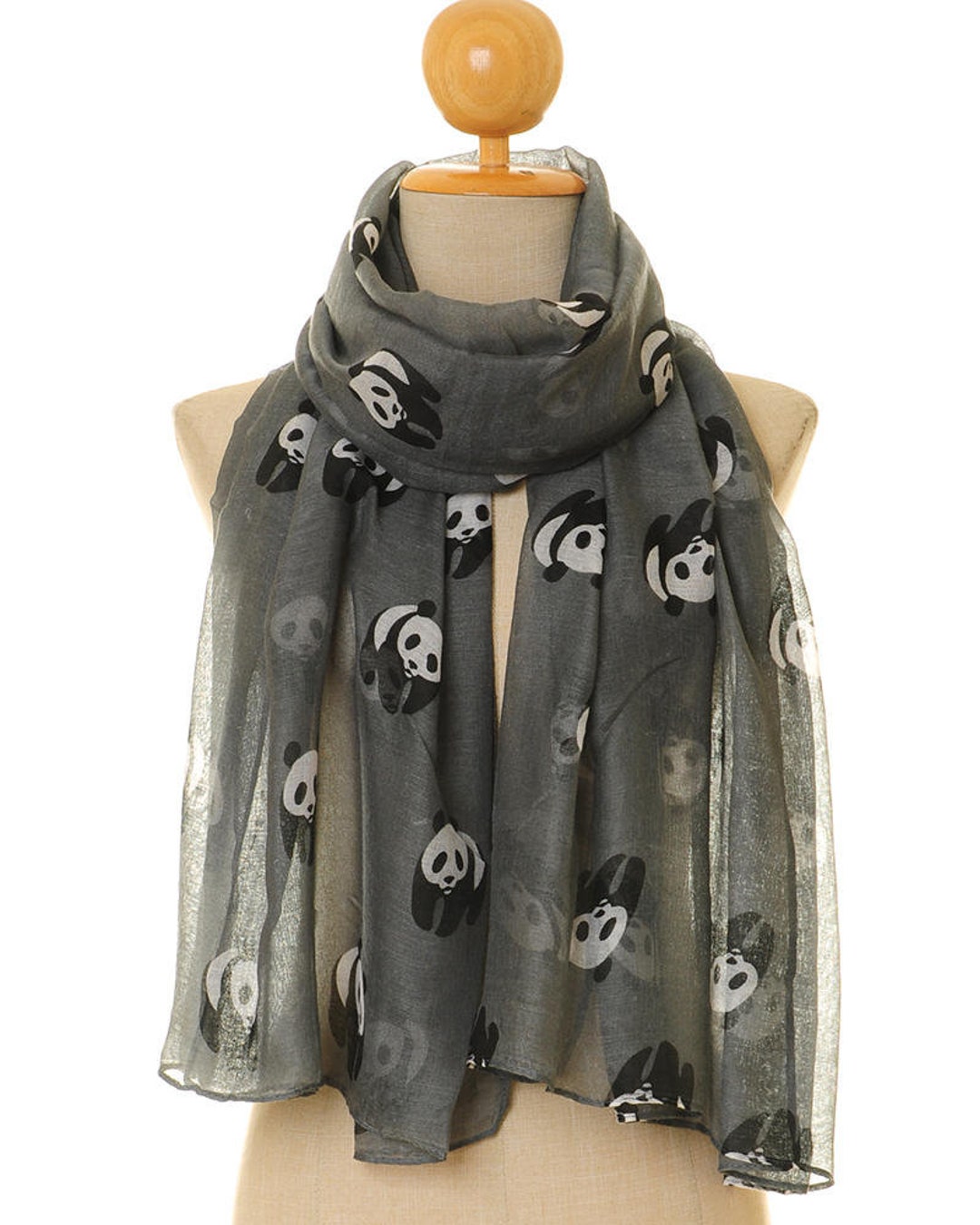 Panda Scarf Animal Scarf Children Birthday Gift Panda Lover Gift Panda ...