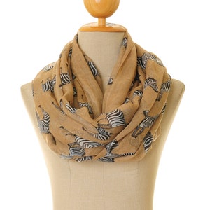 Zebra Scarf Zebra Infinity Scarf Animal Print Scarf - Etsy