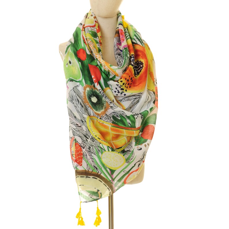 Fruit Scarf Festival Scarf Chiquita Fruit Lady Scarf - Etsy