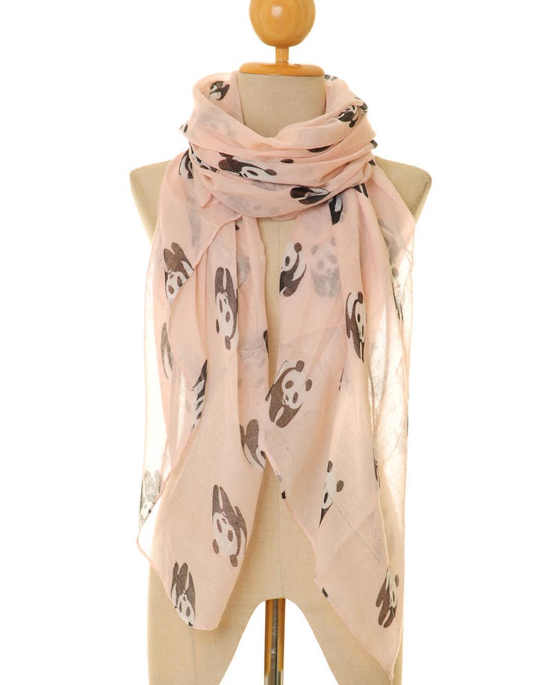 Pink Panda Scarf Panda Infinity Scarf Panda Bear Scarf - Etsy