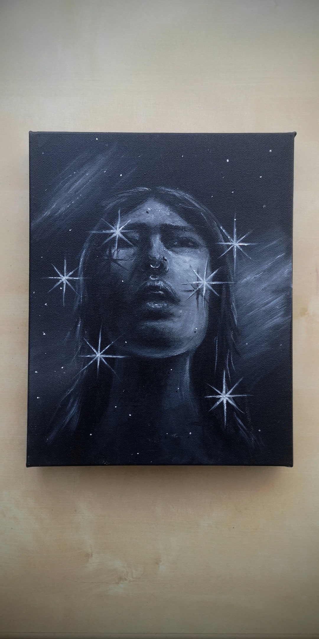 Astral Mind Dark Art Acrylic Painting - Etsy