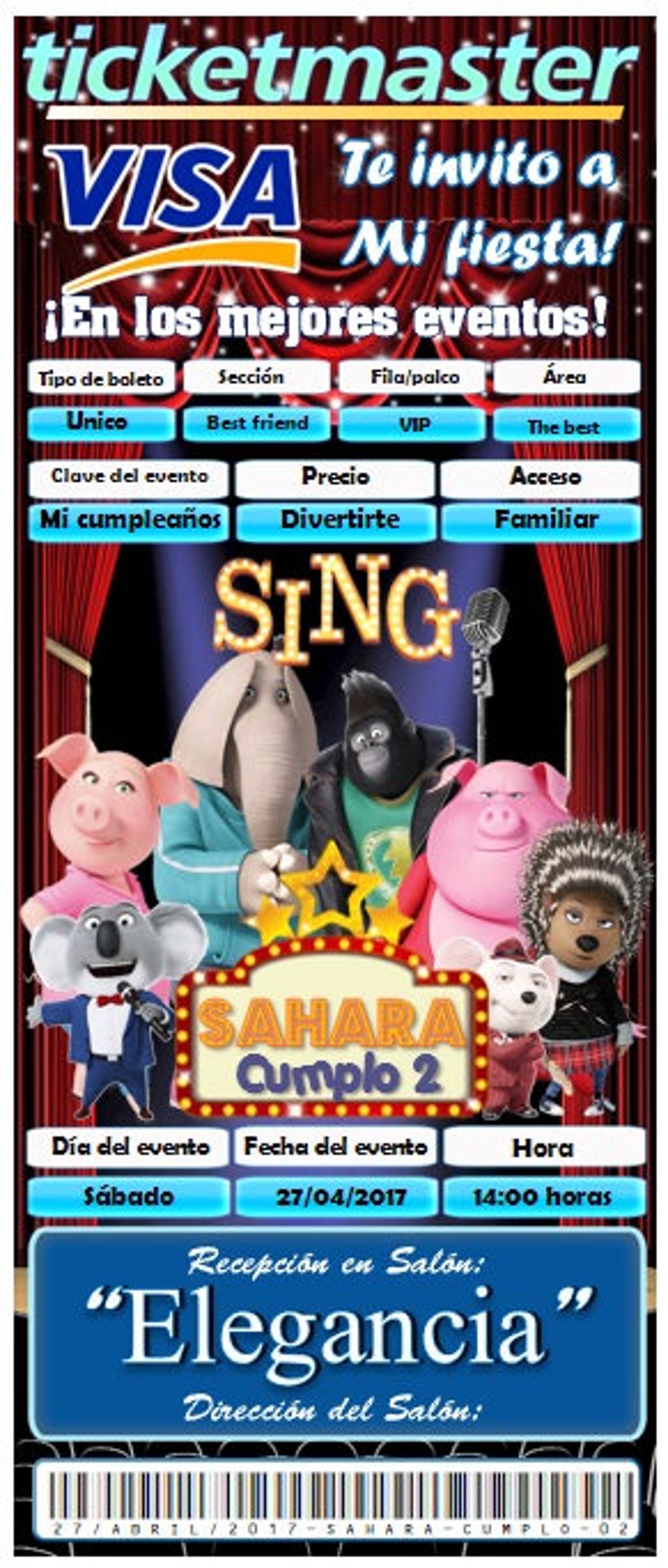 Kit Imprimible Sing Movie Cantar la Pelicula editable candy bar mesa de dulces toppers wrappers ...