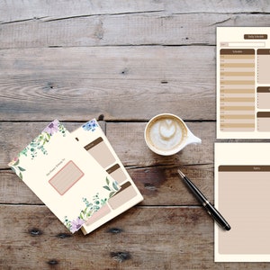 Printable Daily Schedule Planner With Cover Page and Notes | Editable ...