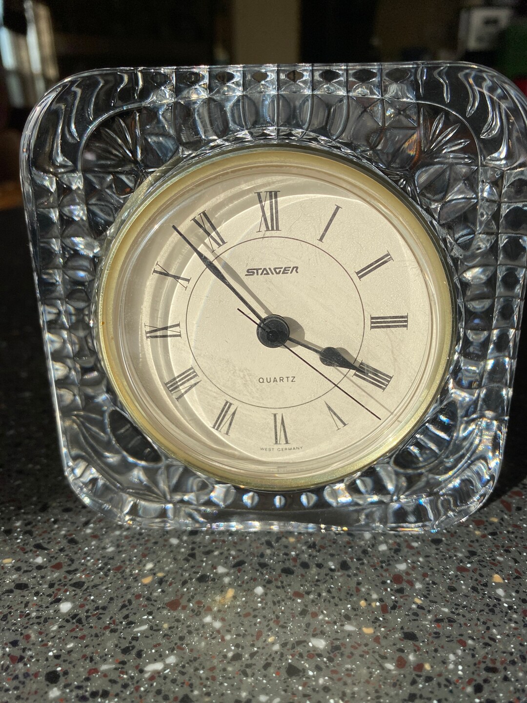 Stained West Germany Clock - Etsy