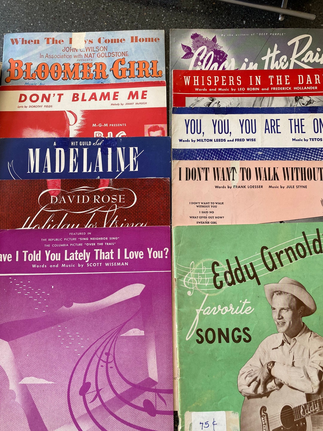 Vintage Collectors Music Sheets - Etsy