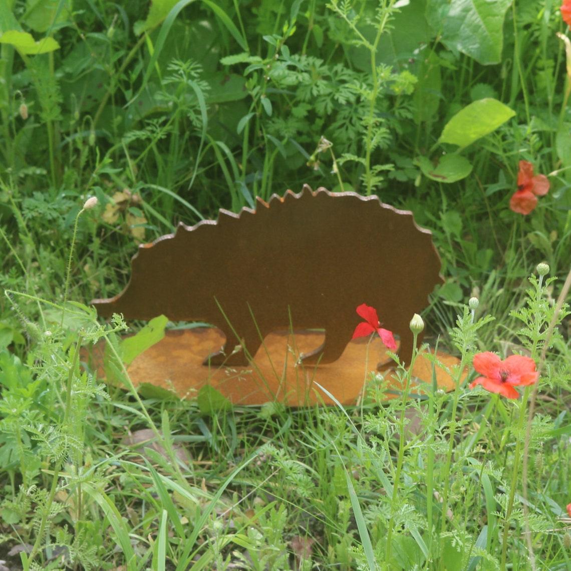 Rusty Metal Hedgehog Outdoor and Garden Gift Steel - Etsy UK