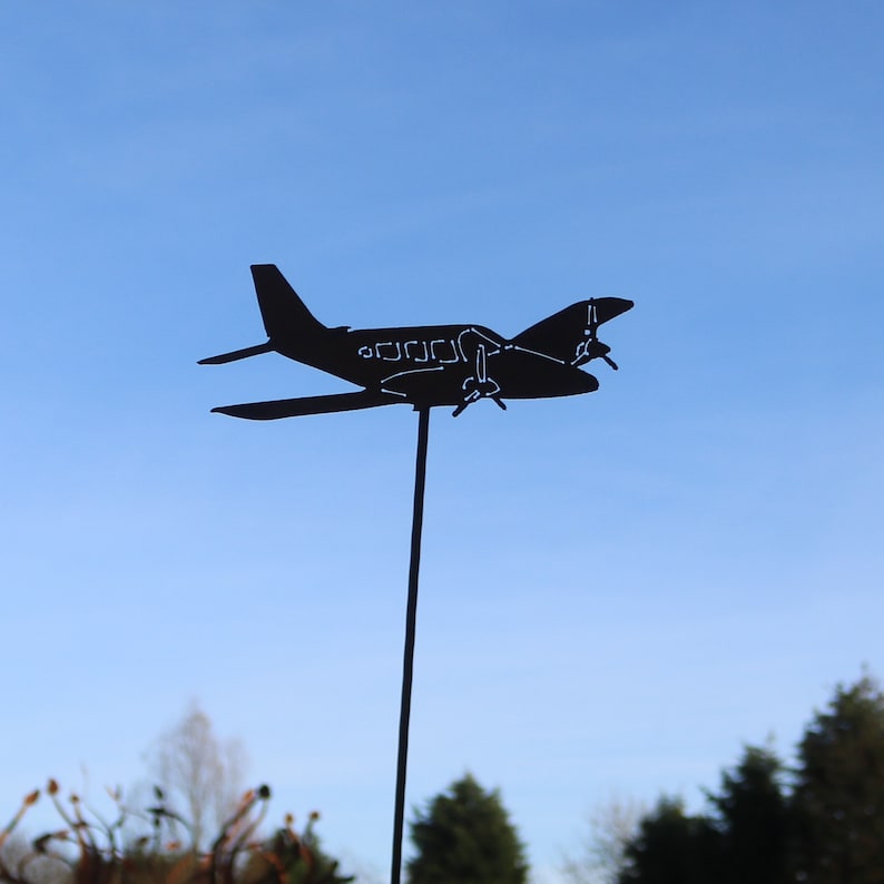 Rusty Metal Piper PA 34 Seneca Plane Outdoor and Garden - Etsy UK